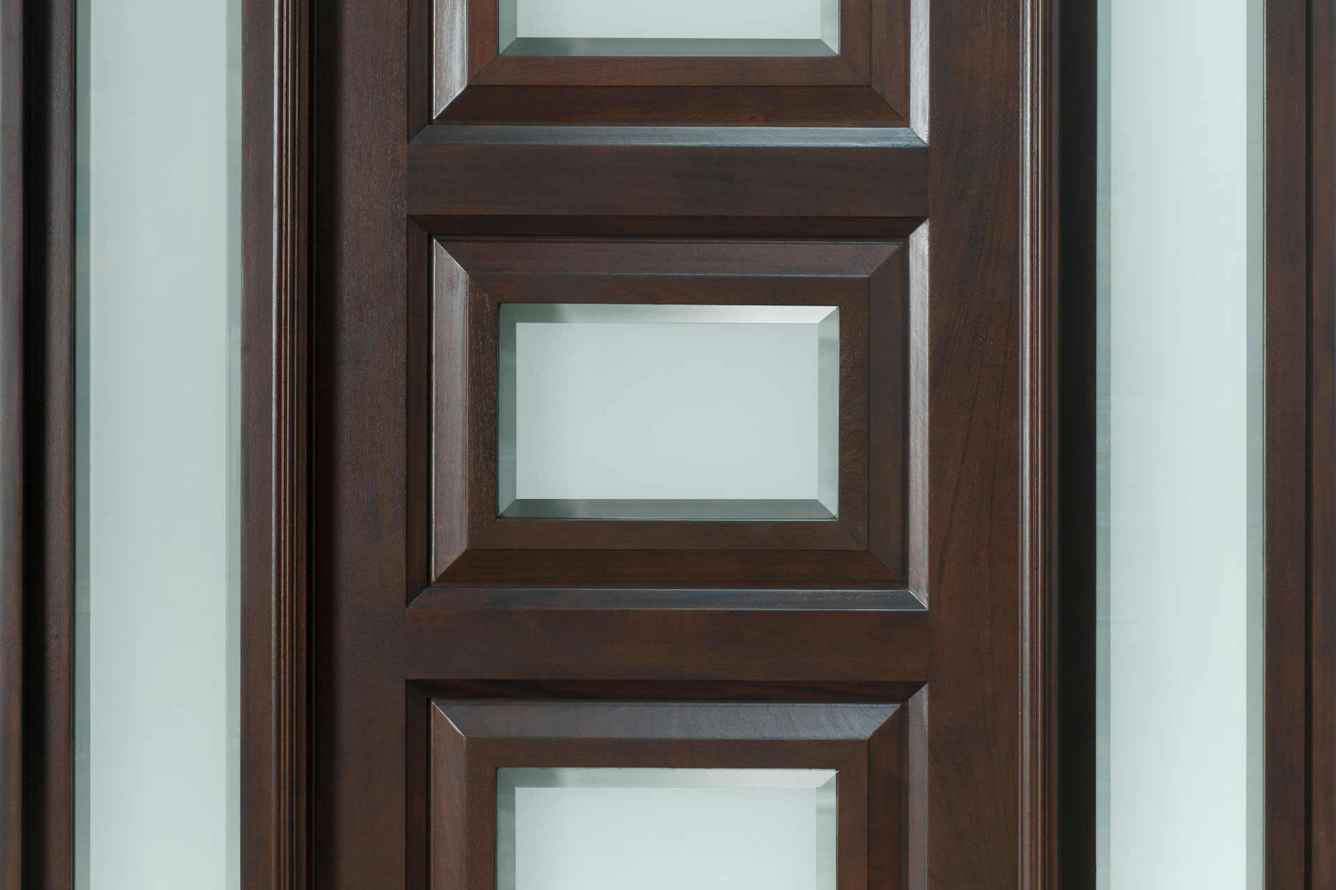 Modern Front Door - Custom - Single with 2 Sidelites - Solid Wood with ...