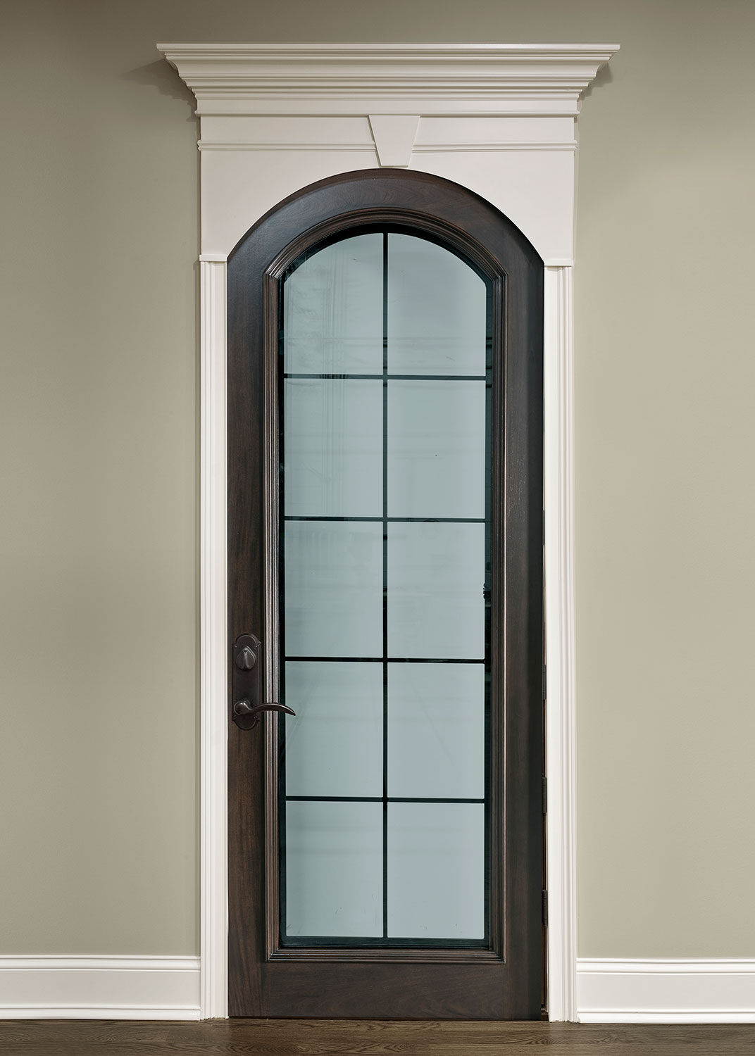 123_Grill_Mahogany-Espresso Interior Door, by Glenview Doors