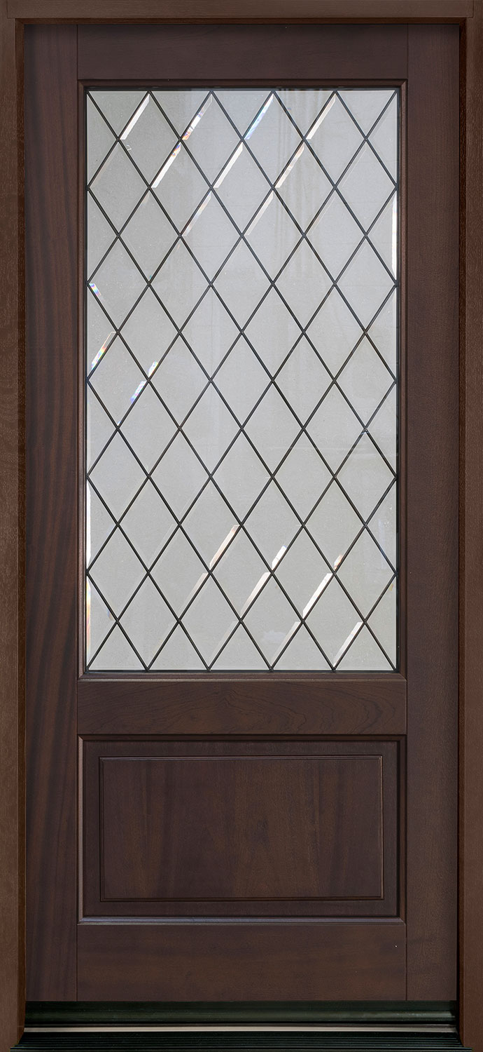 Classic Entry Door, Diamond-Glue-Chip Glass, Model: 101PSDG_Mahogany ...